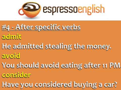 How to use the -ING form of verbs in English