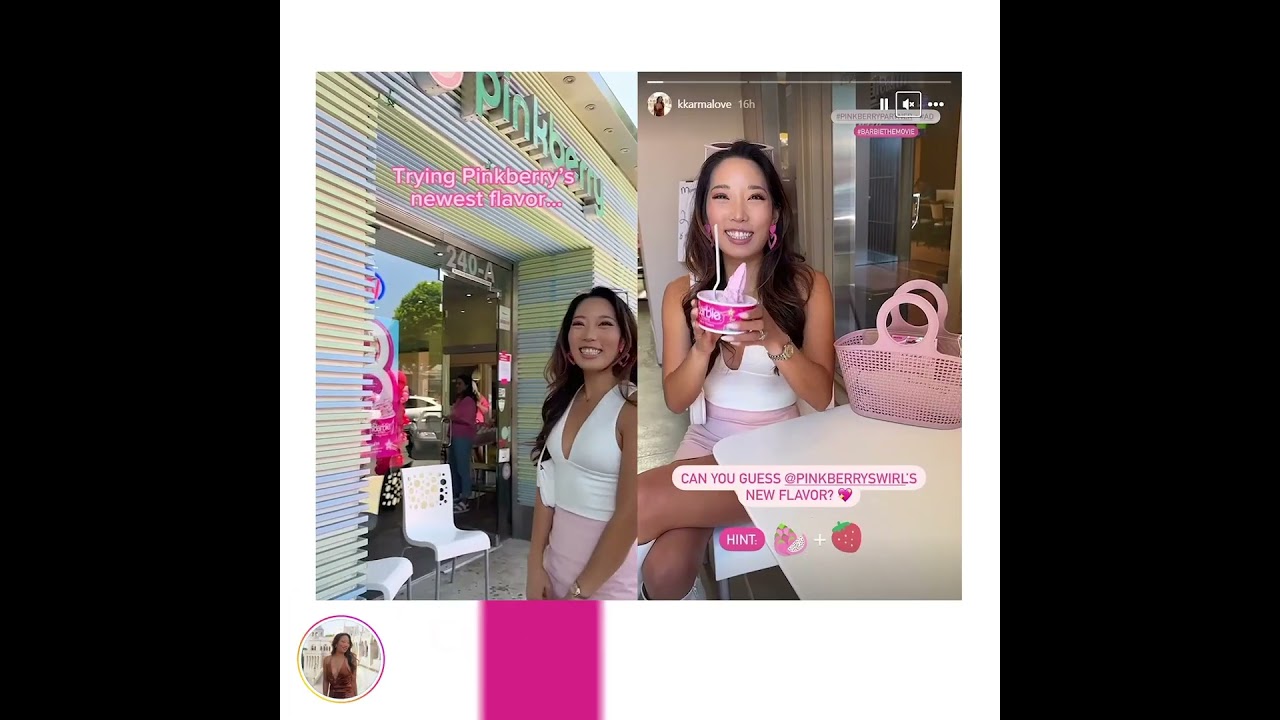 Pinkberry x Barbie Influencer Campaign