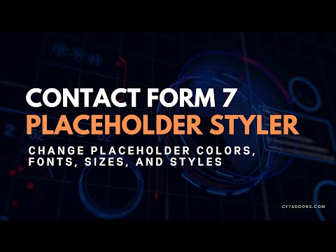 How to Style Placeholder Text on Contact Form 7 without CSS | Placeholder Styler | Free Plugin