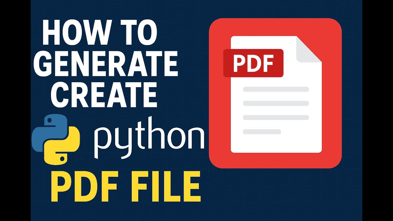 How to Generate / Create PDF File Using Python Programming Language | Step-by-Step Tutorial