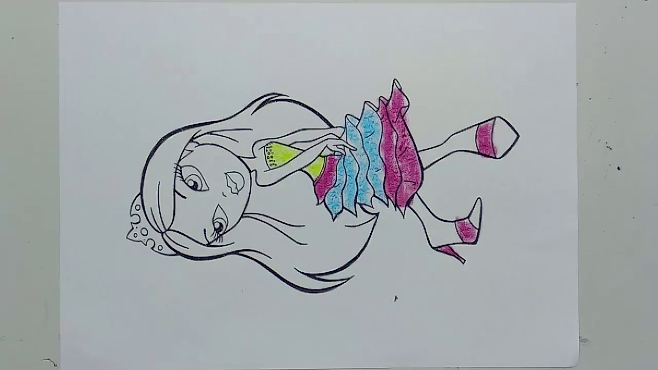 beautifull princess hellokids bratz doll drawing and coloring learn for kids
