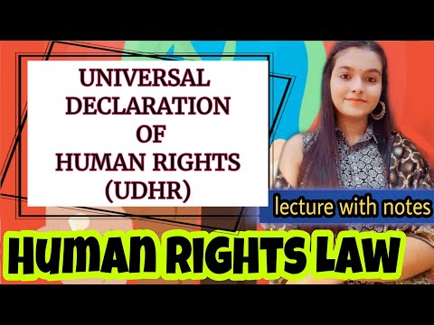 Universal Declaration of Human Rights(UDHR) Lecture notes Lawvita/Human Rights Law lecture notes