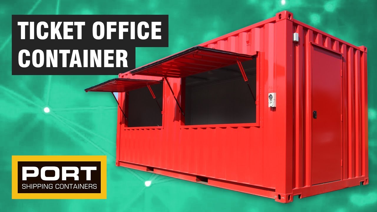 20ft Ticket Office Shipping Container - Port Shipping Containers
