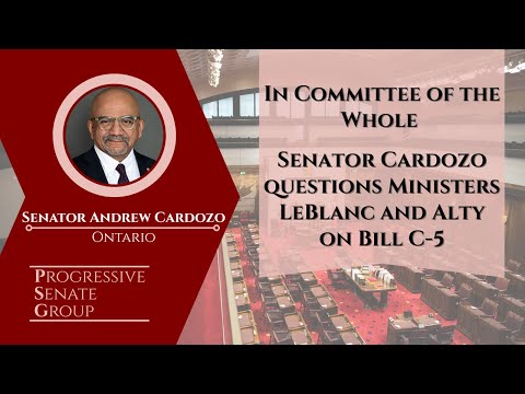 Senator Cardozo questions Ministers LeBlanc and Alty on Bill C-5 - June 17, 2025 (English feed)