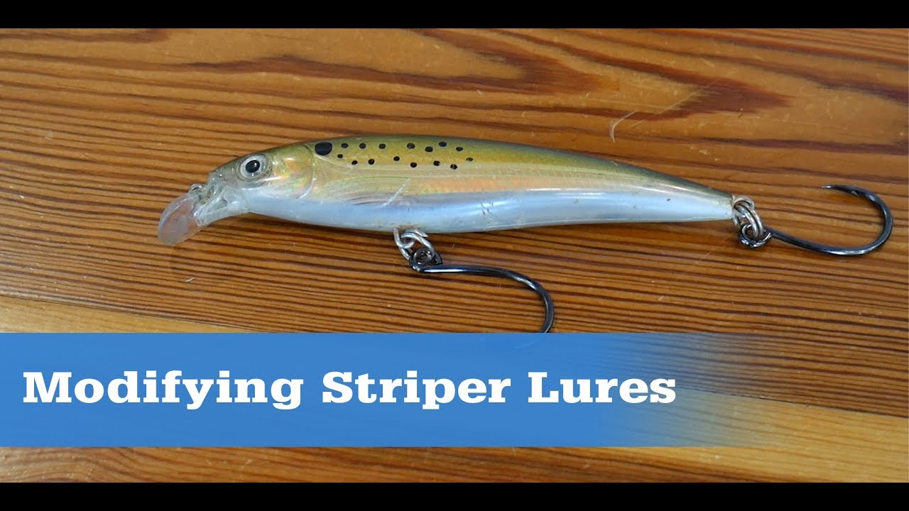 Inline Single Hooks on Striper Plugs