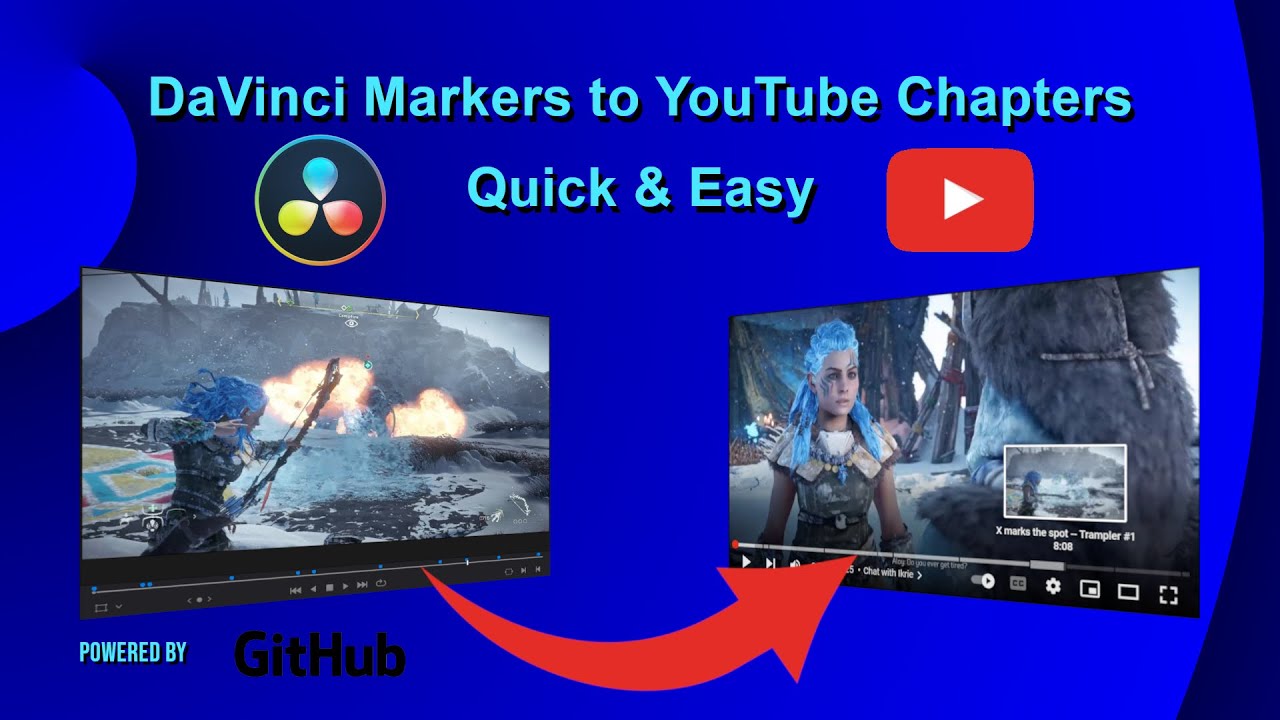 How To: DaVinci Markers to YouTube Chapters - Quick & Easy || convert EDL files via GitHub