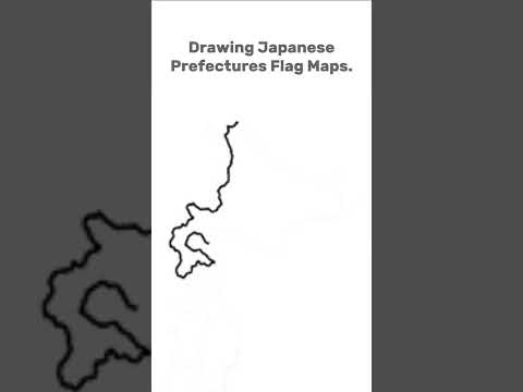Drawing Hokkaido Flag Map (Japanese Prefectures) #flagmap #drawing #japan #shorts