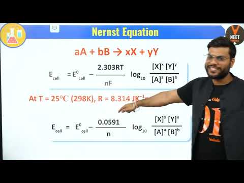Nernst Equation Class 12 Chemistry In Hindi By Arvind Arora Electrochemistry