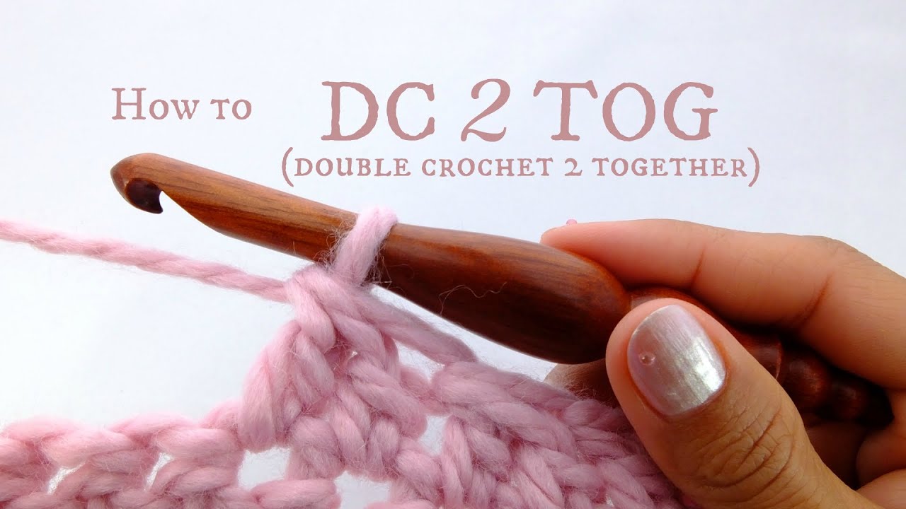 How to DC2TOG (double crochet 2 together) - beginner crochet tutorial!