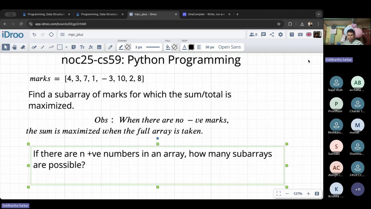Python 2025 extra TA session (NPTEL course: noc25_cs59)