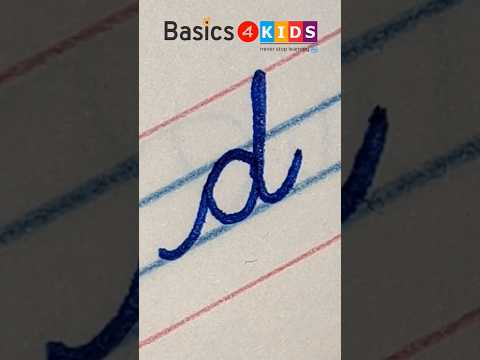 cursive small letter d | small cursive letter d | small letter d in cursive handwriting @Basics4Kids