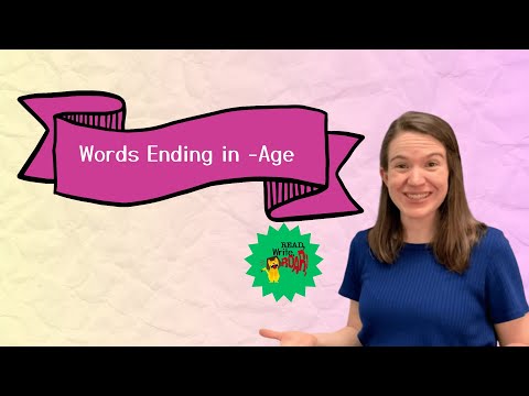 Words with the -Age Ending | Read, Write, ROAR!