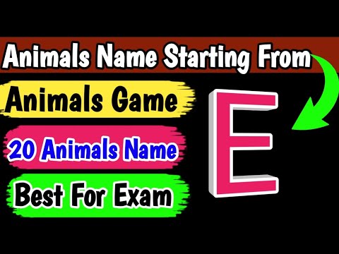 Animals that start with E