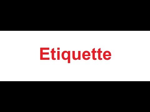 Etiquette meaning in Hindi