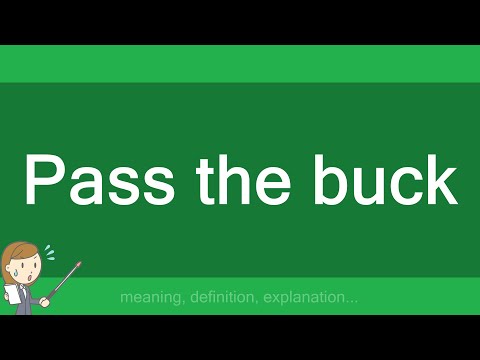 Pass the buck