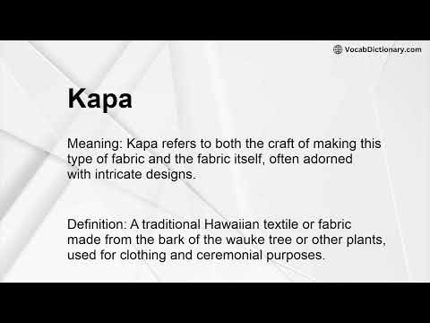 Kapa Meaning