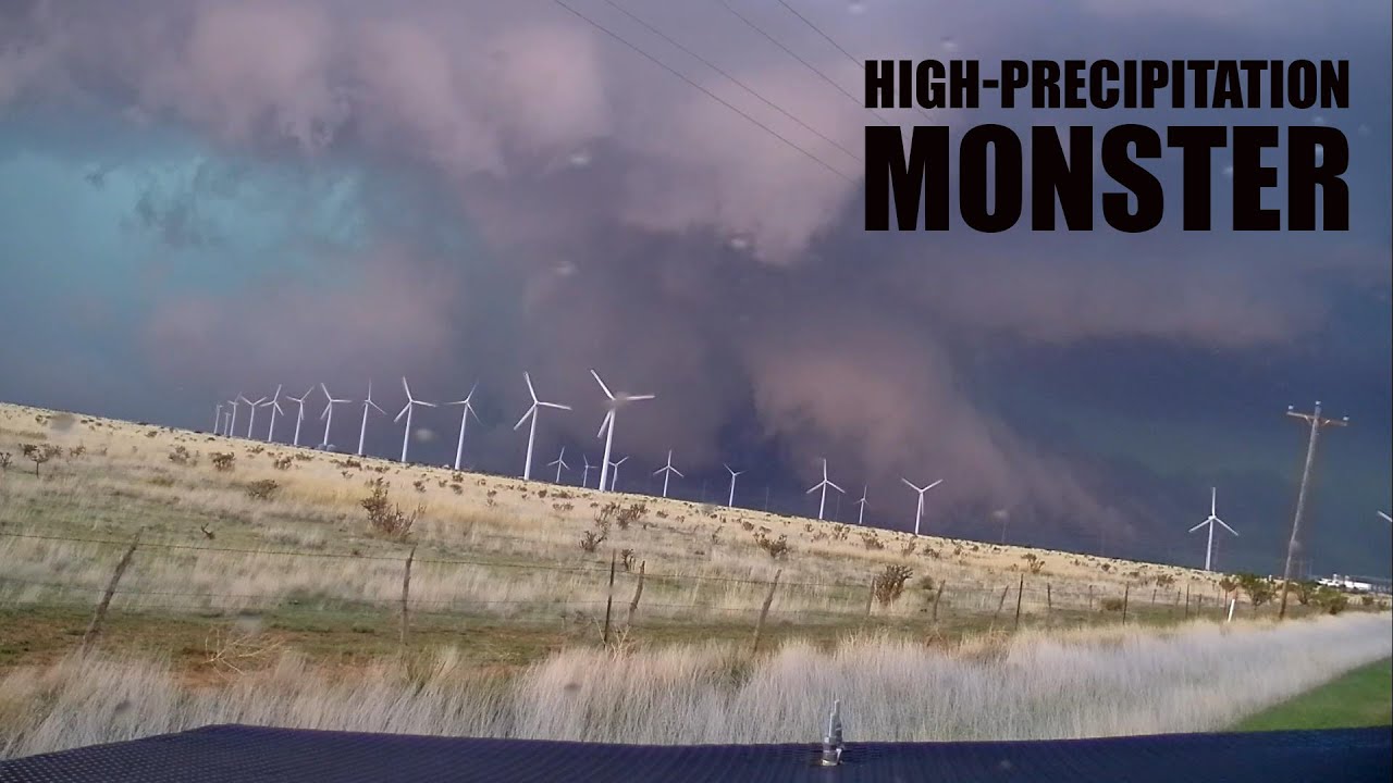 The Emerald Monster:  Tornadoes, Strobe Lightning, and HP Supercell in Grady, NM  5-24-23