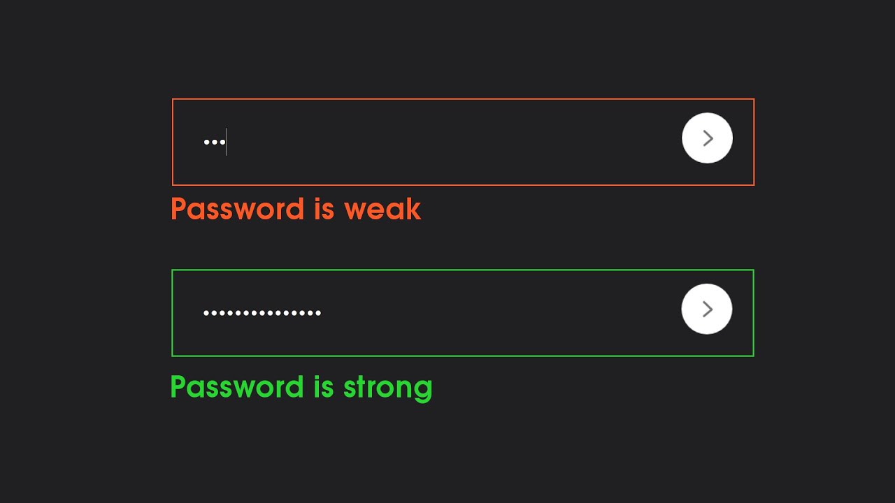 How To Show Password Strength Using HTML CSS And JavaScript on Website