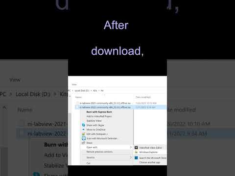 (Step 1) LabVIEW Community Edition Install Open the .iso file with Windows Explorer
