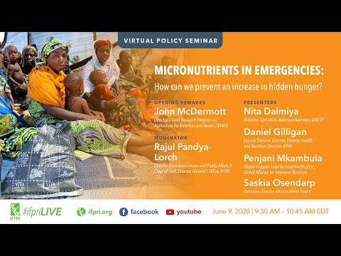 Virtual Event | Closing Remarks | Micronutrients in emergencies