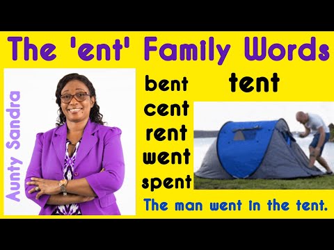 The ent Family Words | Blending Letter Sounds | Rhyming Words | Learning to Read and Spell | Phonics