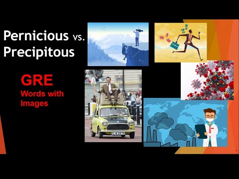 PERNICIOUS Meaning | PRECIPITOUS Meaning | confusing GRE words with images | gre vocabulary