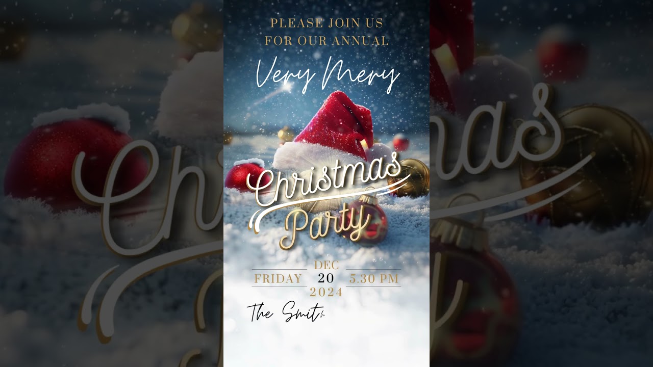 Etsy Christmas Party Invitation - Canva video template