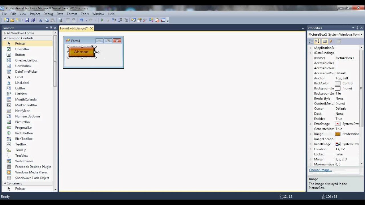 How To Make Professional Button In Visual Basic
