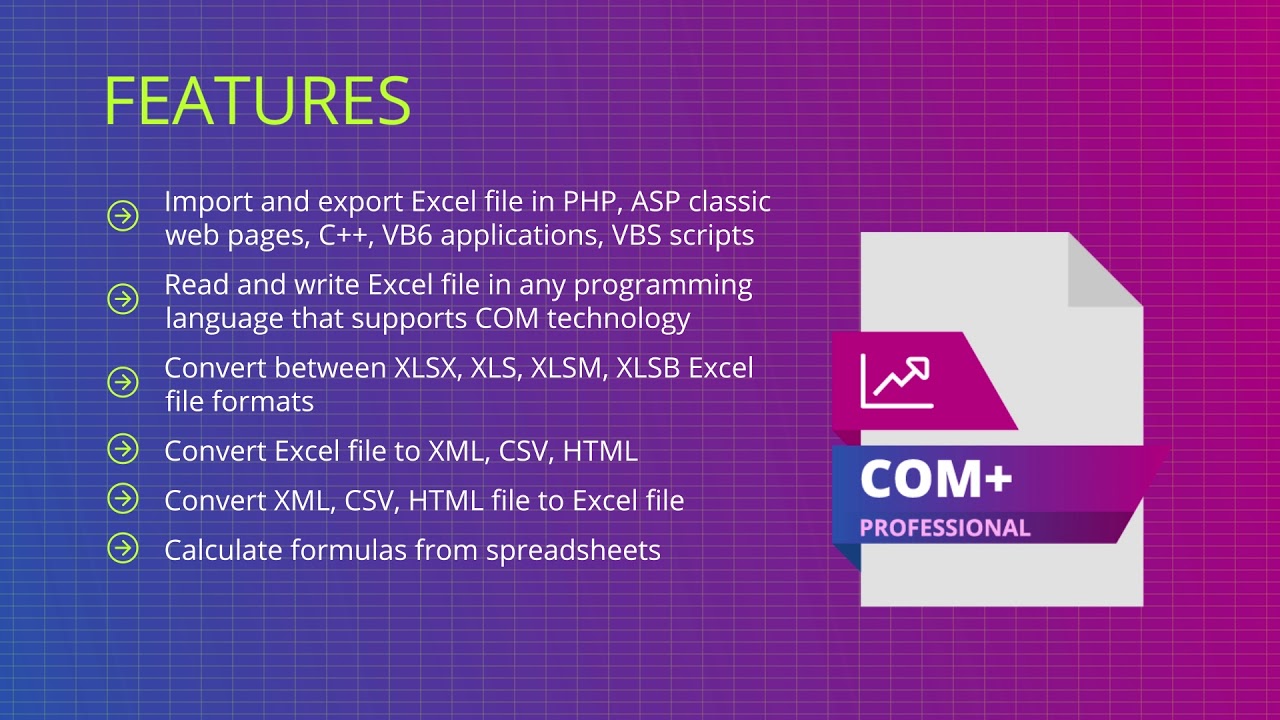 EasyXLS™ Professional Excel Library for COM+