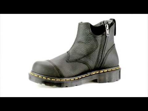 Women's Dr Martens R12780001 Steel Toe Slip On Side Zipper Work Boot @ Steel-Toe-Shoes.com
