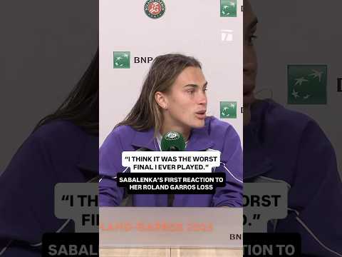 Aryna Sabalenka’s reaction following her Roland Garros loss. Keep your head up, Aryna ❤️