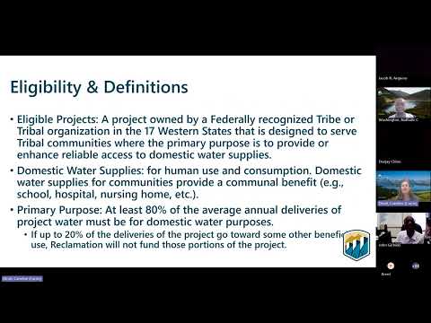 Tribal Domestic Water Supply Webinar