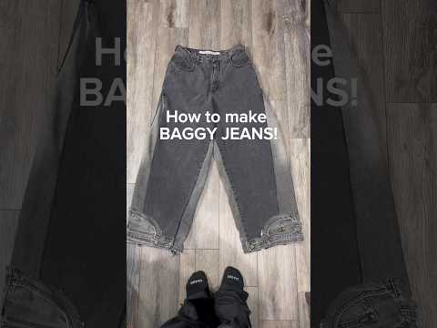 How to make BAGGY JEANS! DIY #fashion #baggyjeans #thrifting #ootd