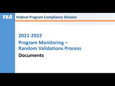 Random Validation Phase 2 Documents Overview