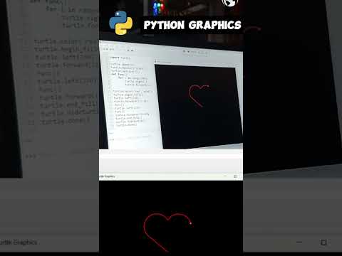 Crafting Love with Code: Python Graphics Tutorial for Heart Shapes! #python #code #software