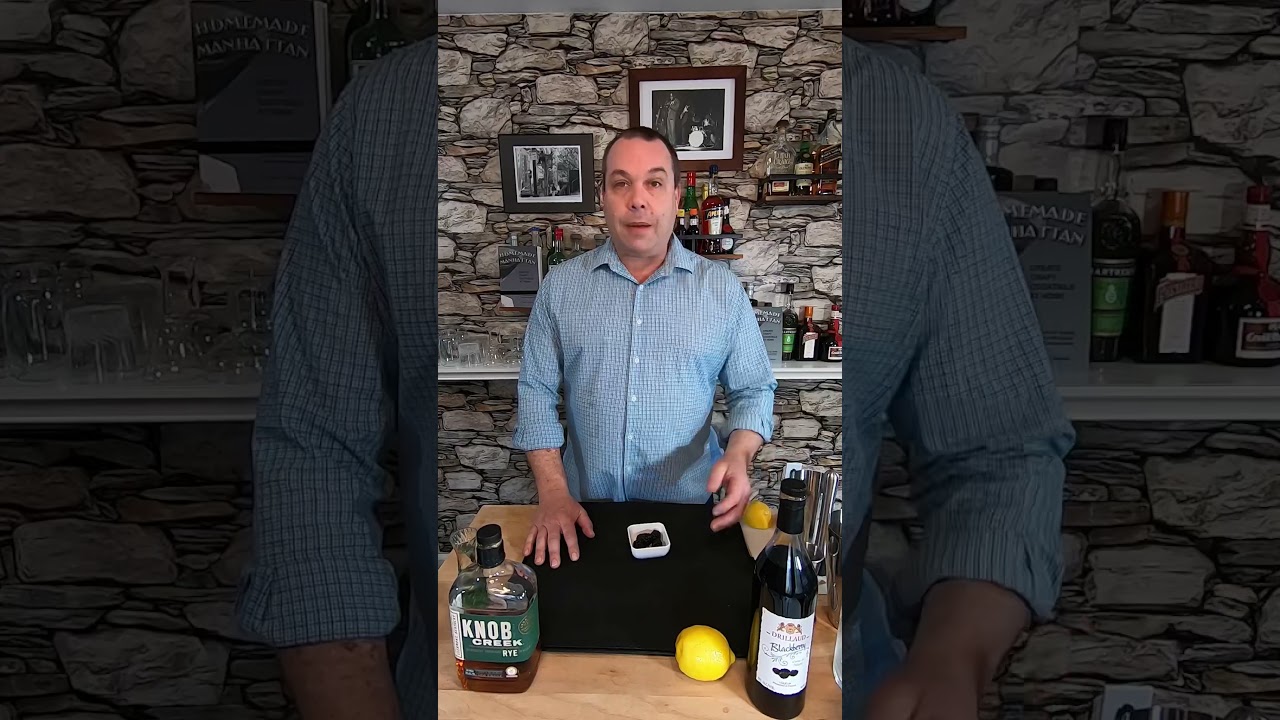 Make a blackberry whiskey sour in a minute