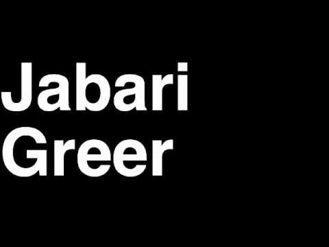 How to Pronounce Jabari Greer New Orleans Saints NFL Football Touchdown TD Tackle Hit Yard Run