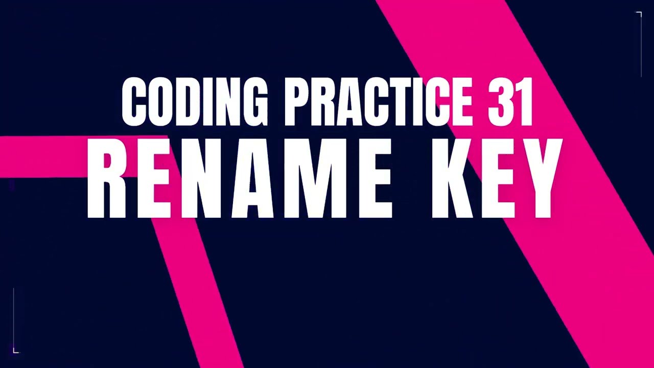 Python Problem : RENAME KEY | Coding practice 31 | Python Coding & Debugging | Nxtwave CCBP 4.0