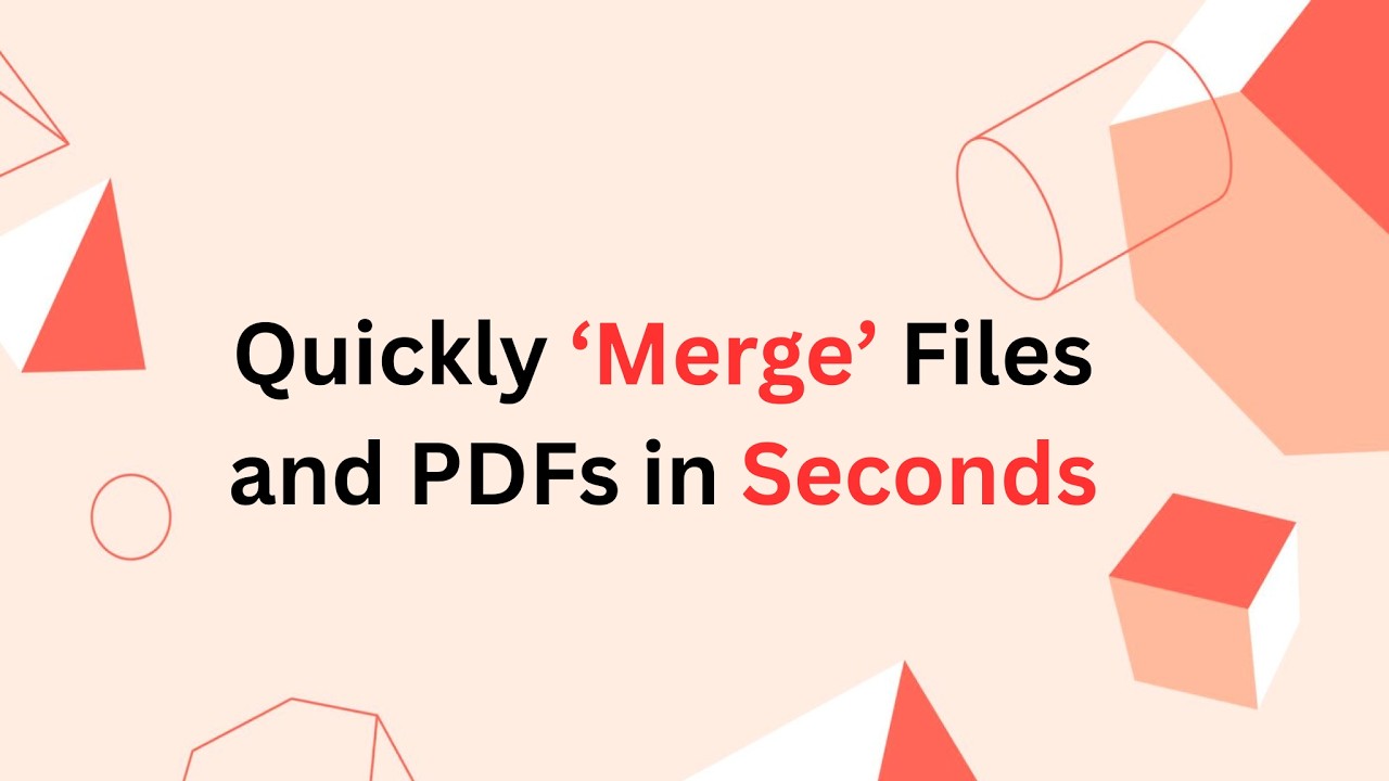 Merge PDF in Seconds 🔥| No Signup | Free Tool | Online Free Website