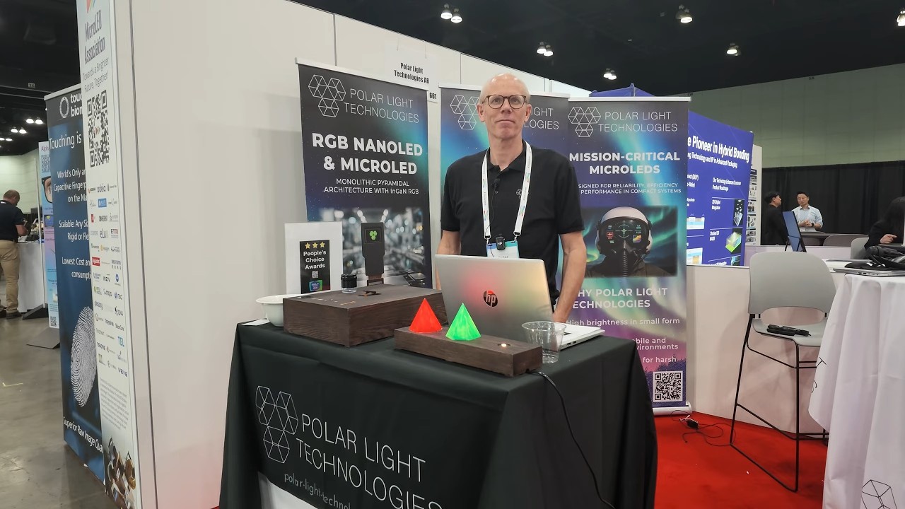 Polar Light Technologies Grows Hexagonal Micro-LED Pyramids with MOCVD