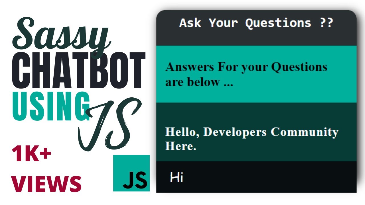 Make ChatBot Using HTML,CSS And JS. For beginners | Chatbot using JavaScript HTML and CSS