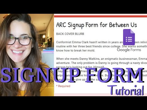 How to Create Signup Form Using Google Forms (ARC- Advance Reader Copy)