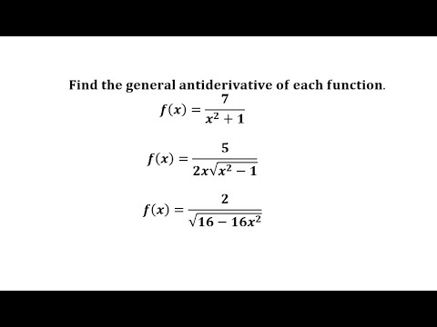 Basic Antiderivatives Involving Inverse Trigonometric Functions | Math ...