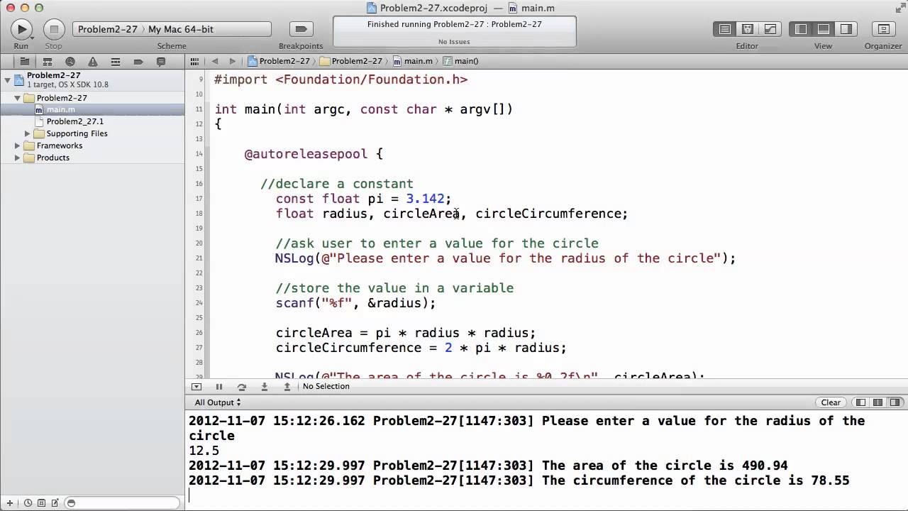 Objective C Tutorials   28   Problem and Solution 2