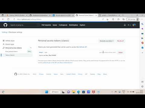 Token Generation in GitHub