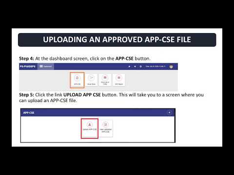 Uploading an Approved APP-CSE File