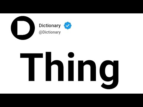Thing Meaning In English