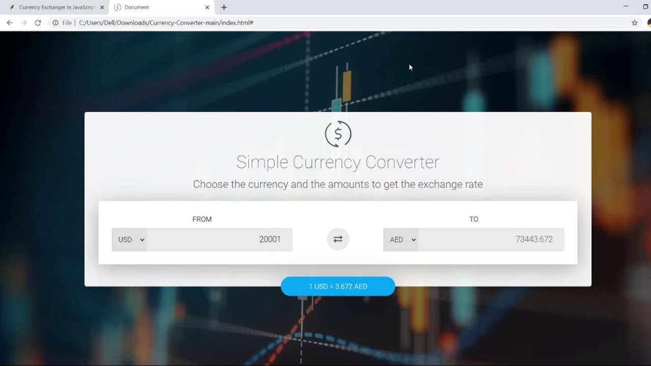 Currency Exchanger In JavaScript With Source Code | Source Code & Projects