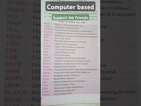 Computer basic fullform #computer#ci