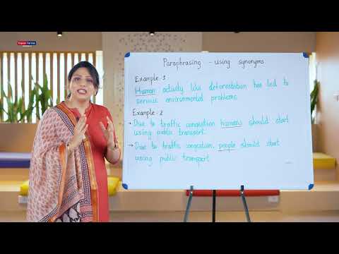 Paraphrasing using synonyms | English Partner | IELTS Preparation | Online English